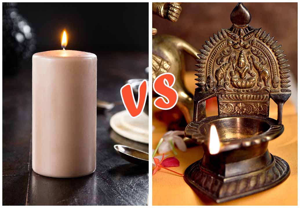 Candles versus Oil Lamps | Candles Vs Oil Lamps - Indianshelf.in