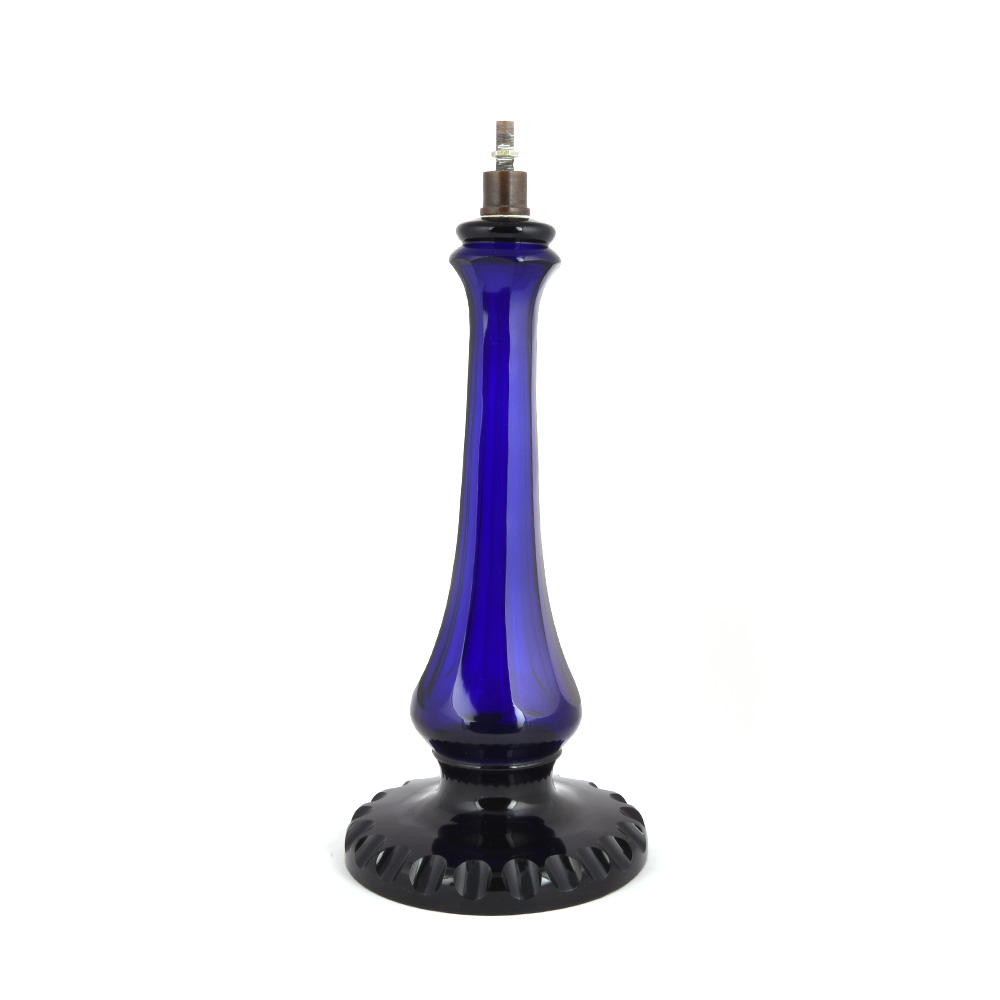 Cobalt Blue Glass Table Lamp