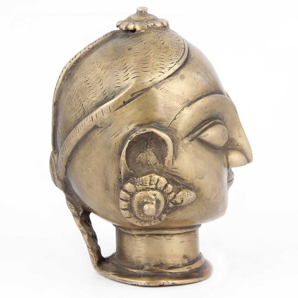 A Bronze Gauri Head Gangaur Lady Head Statue