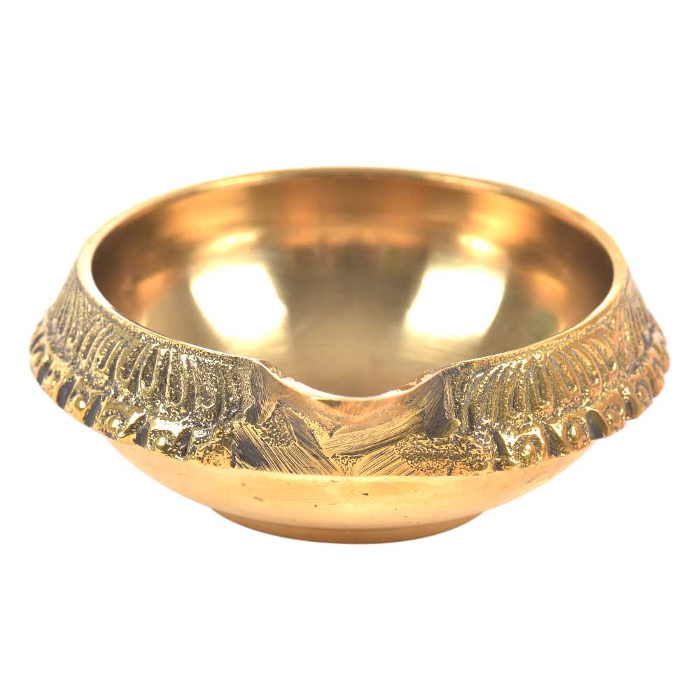 Hand Crafted Brass Kuber Diya 1.1 inch x 2.5 inch