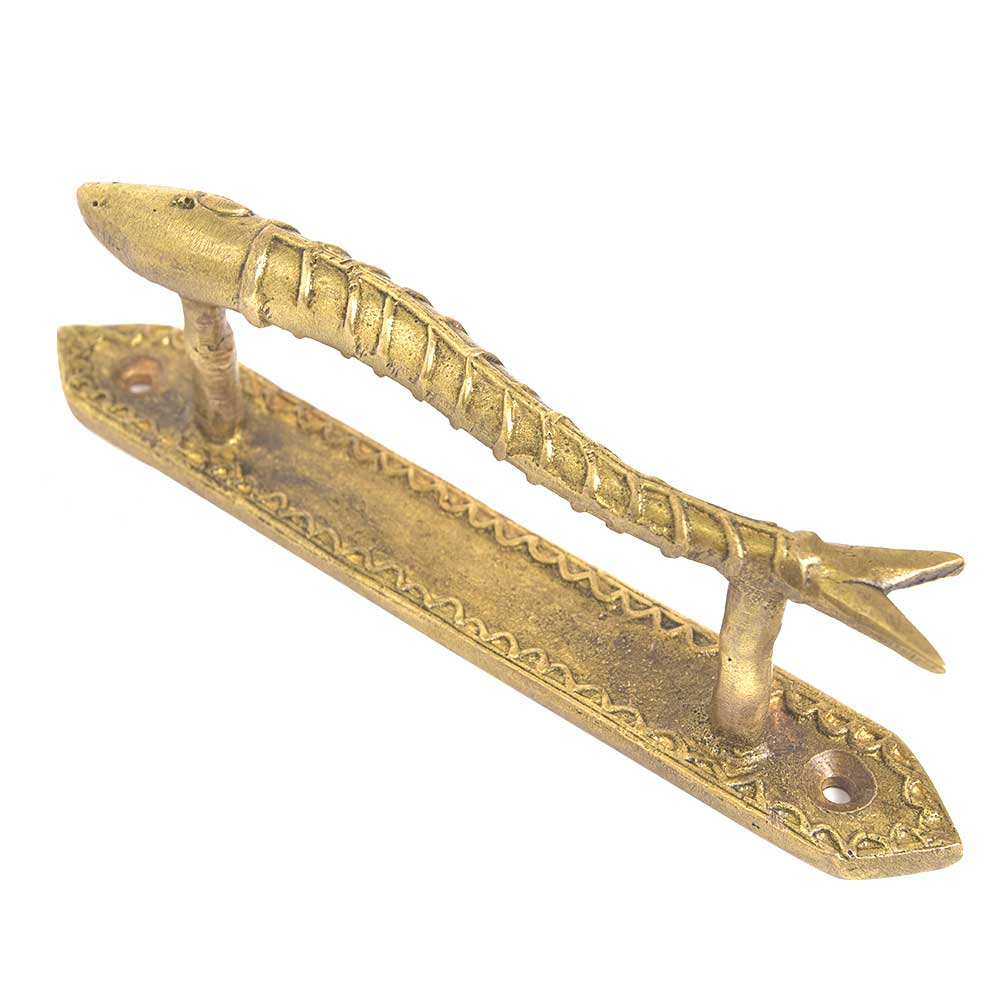 Brass Fish Handle With Fine Detailings