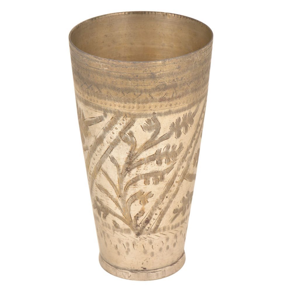 Traditional Punjabi Lassi Brass Tumbler Glass