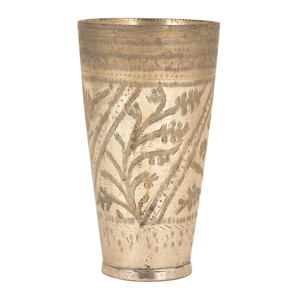 Traditional Punjabi Lassi Brass Tumbler Glass