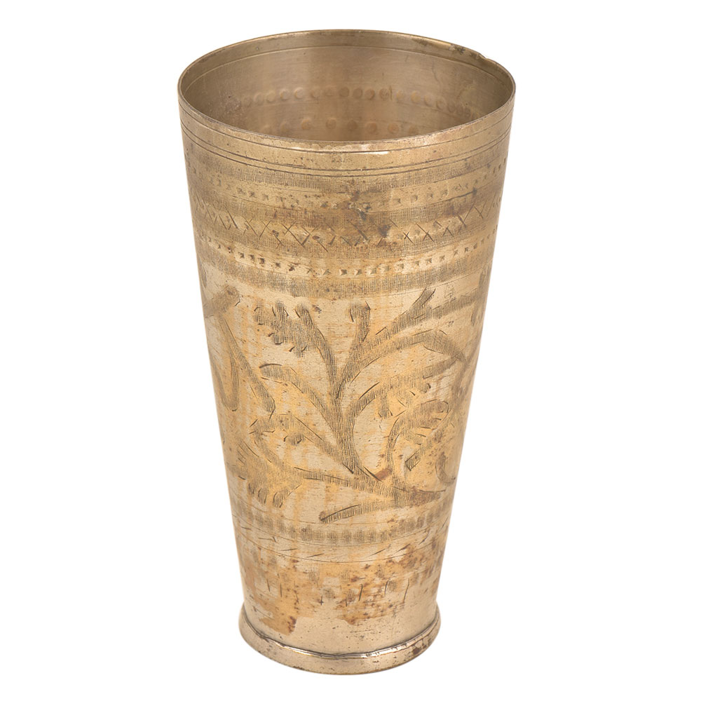 Tall Brass Punjabi lassi Glass Home DÃ©cor Collection