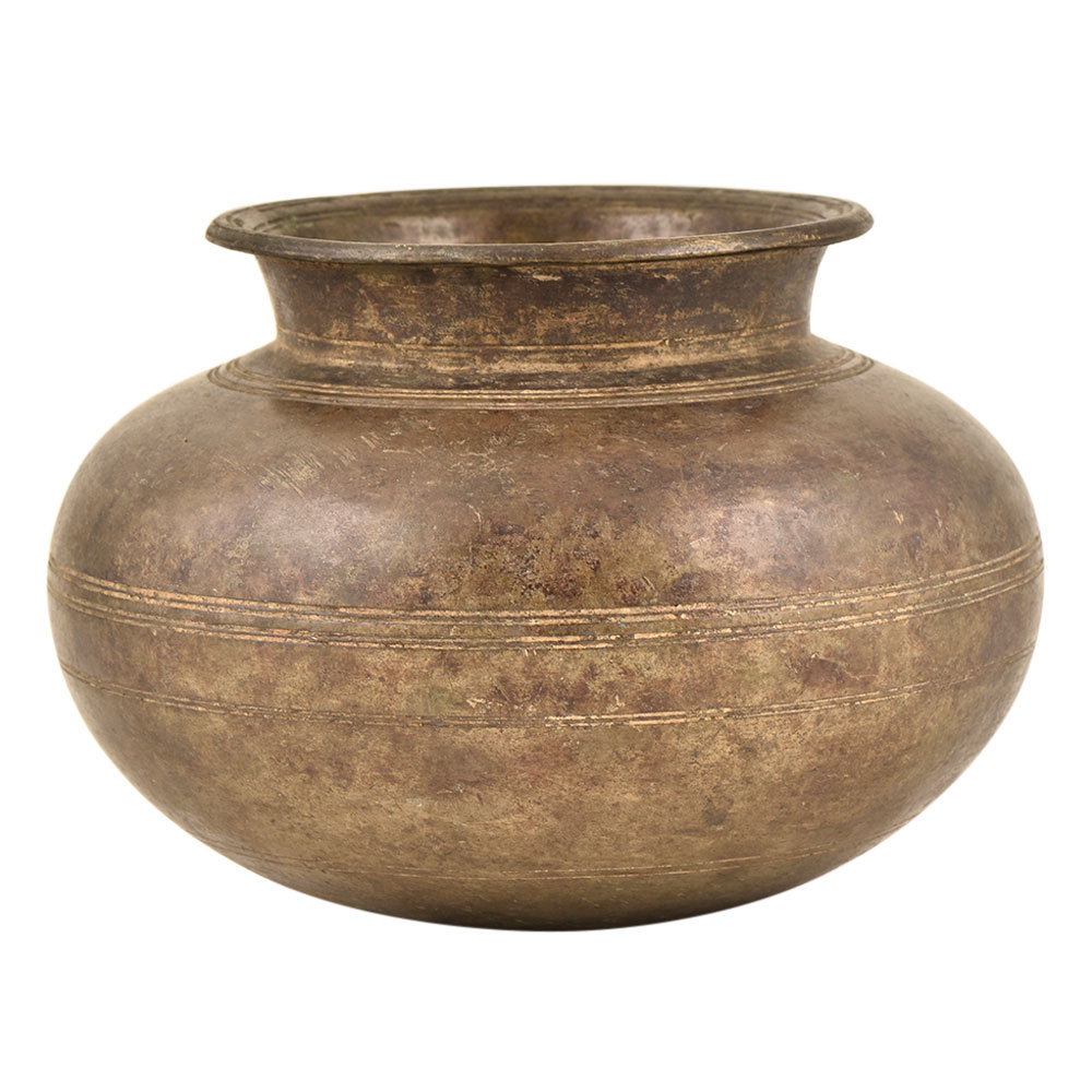Indian Ceremonial Hindu Religious Engraved Pot