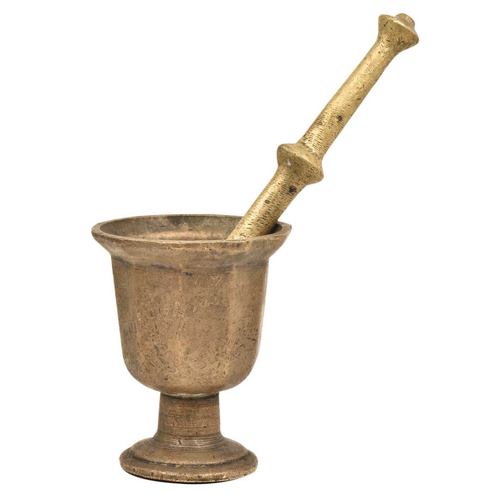 Hand Made Brass Mortar & Pestle Apothecary Spice Grinder