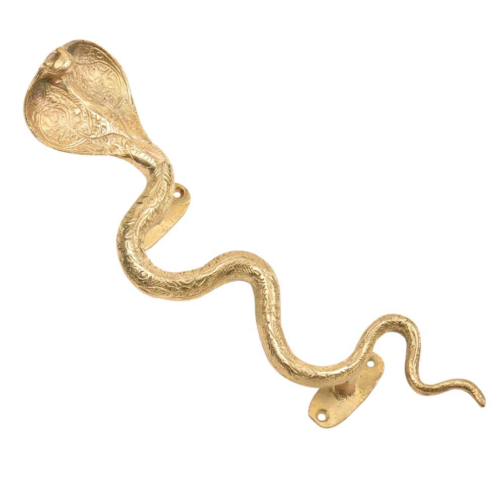 Finely Engraved Brass Cobra Snake Handle