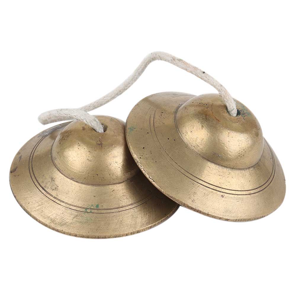 Brass Manjeere Clash Cymbals Hindu Musical Instrument
