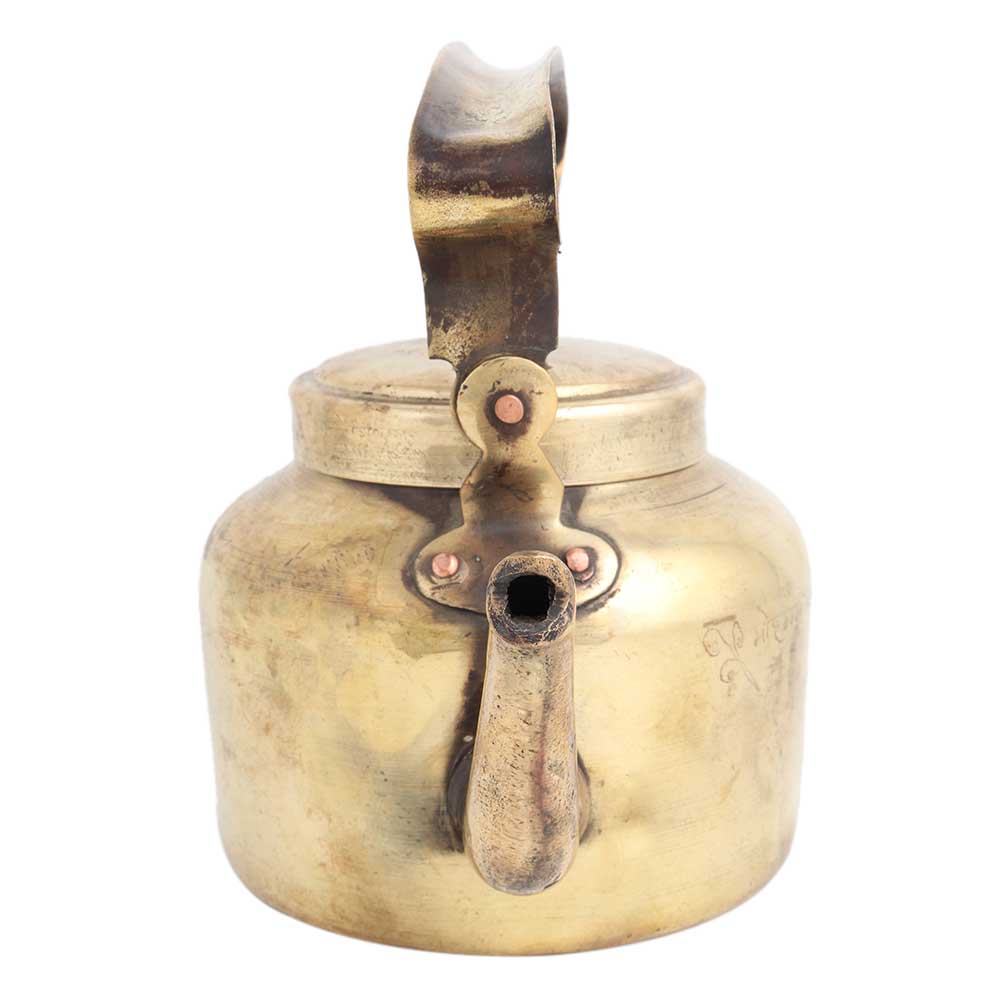 Traditional Indian Brass Kettle Tea Pot