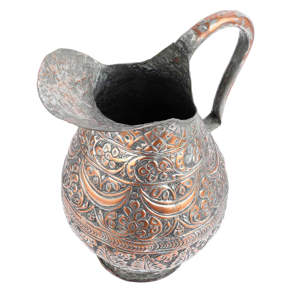 Copper Jug Islamic Style Repousse Pitcher