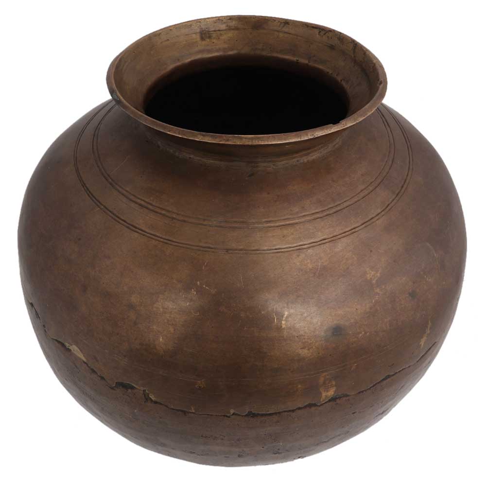 Brass Big Belly Pot For Holy Water