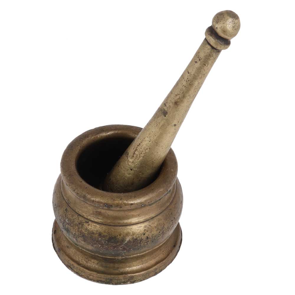 Brass Metal Imam Dasta Mortar And Pestle