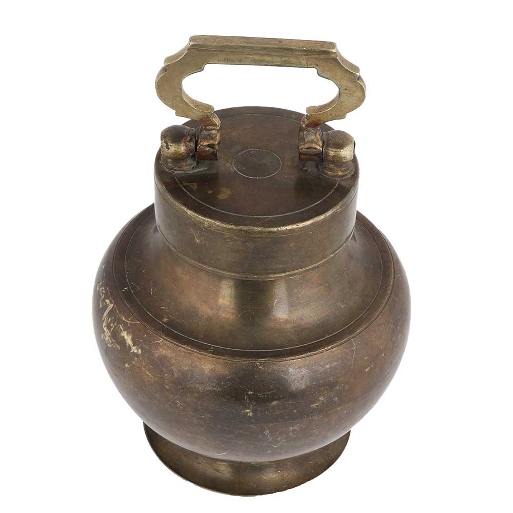 Brass Kamandal Pooja Pot With Lid