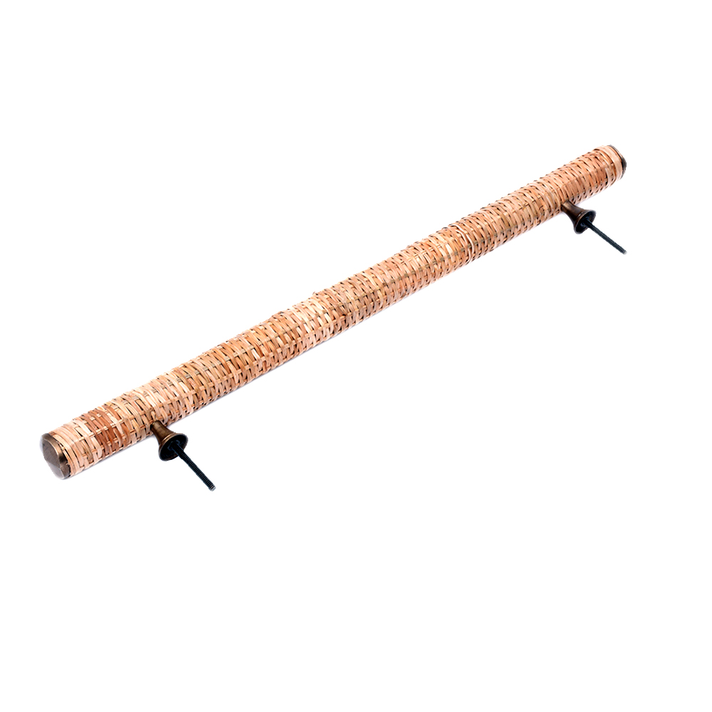 Natural Large Round Rattan Cabinet Handles 18