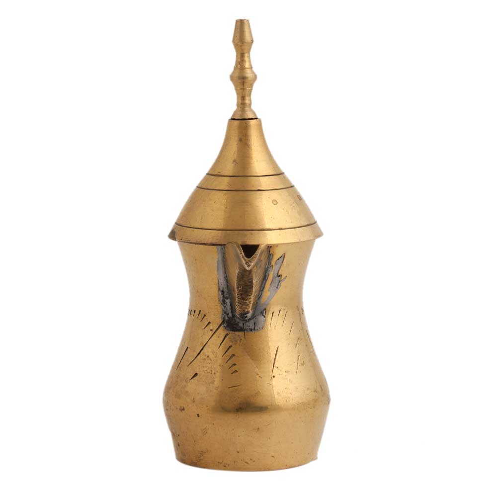 Handcrafted Golden Brass Dallah Coffee Pot