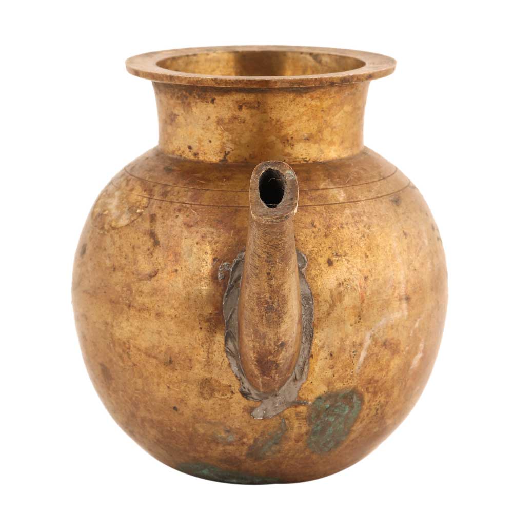 Handmade Antique Brass Rare Ganga jal Water Pot