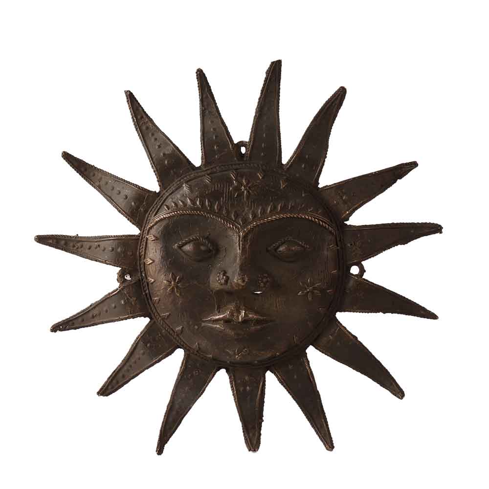 Brass Sun God Plate in Tribal Art for Hanging