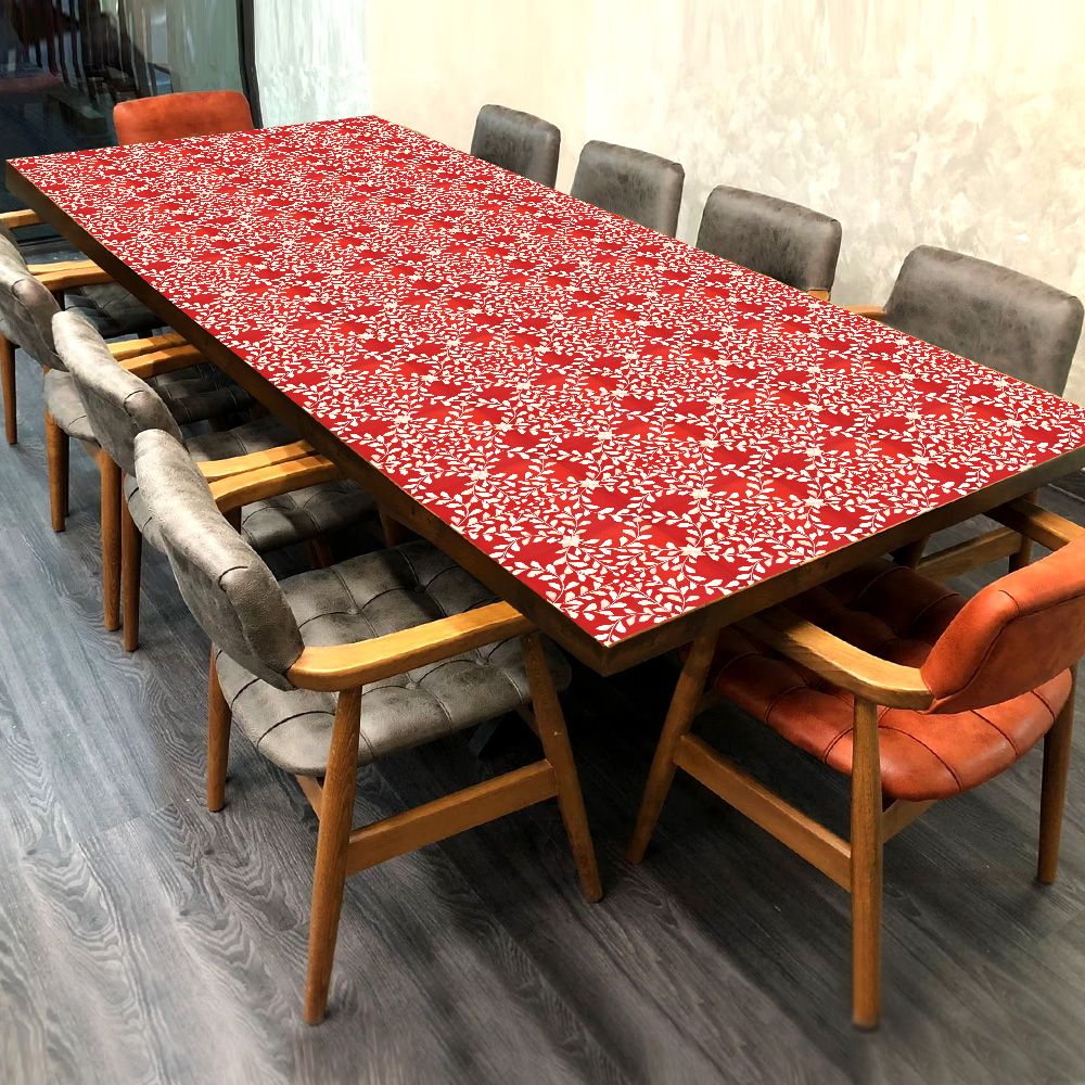 Red & White Acrylic Table Top