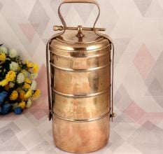 Buy the best-selling Brass Tiffin Box online | IndianShelf