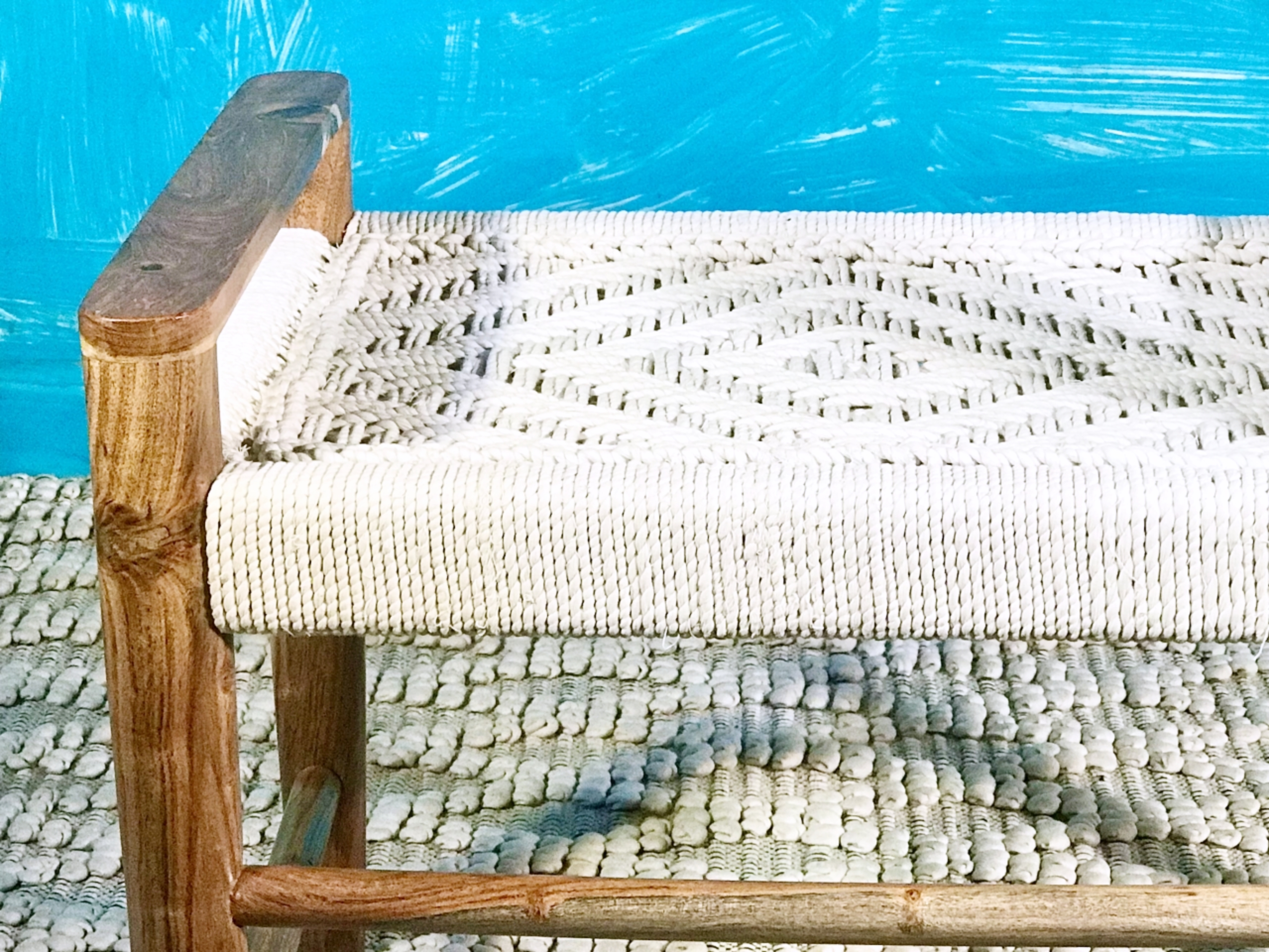Sofia Woven Bench Creme