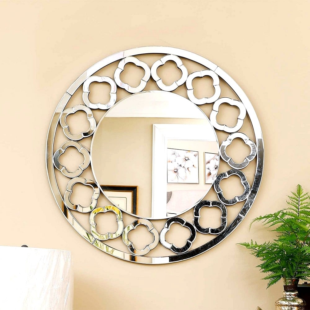 Purchase Floral Ring Frame Round Mirror
