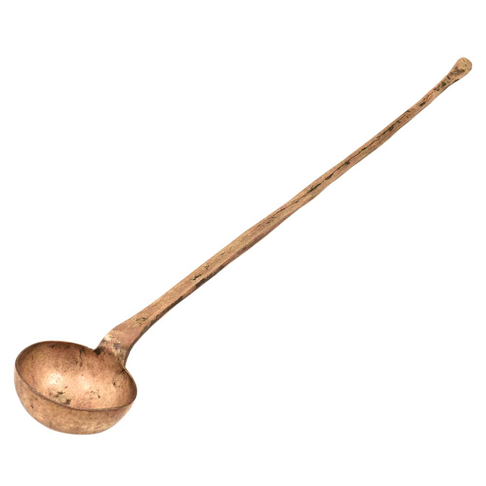 Hand Crated Brass Ladle With A Deep Bowl Long Handle