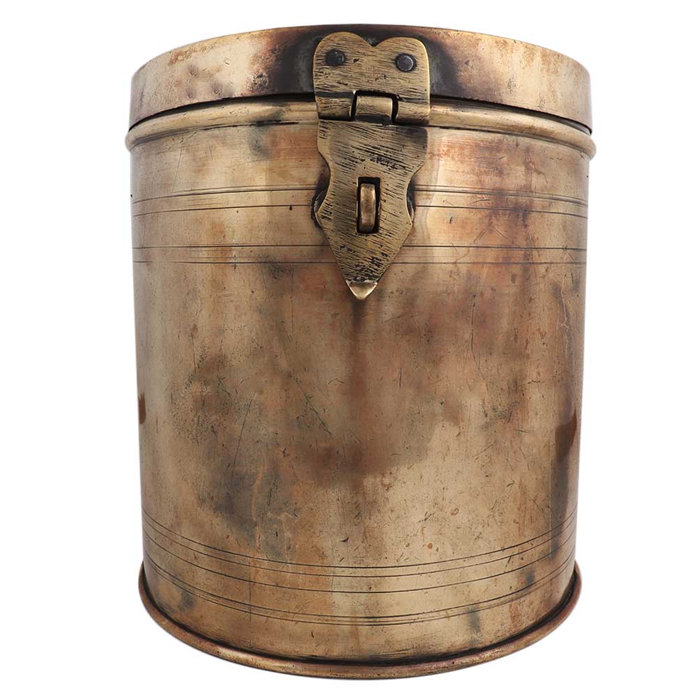 Long Cylindrical Storage Box With Handle On Lid